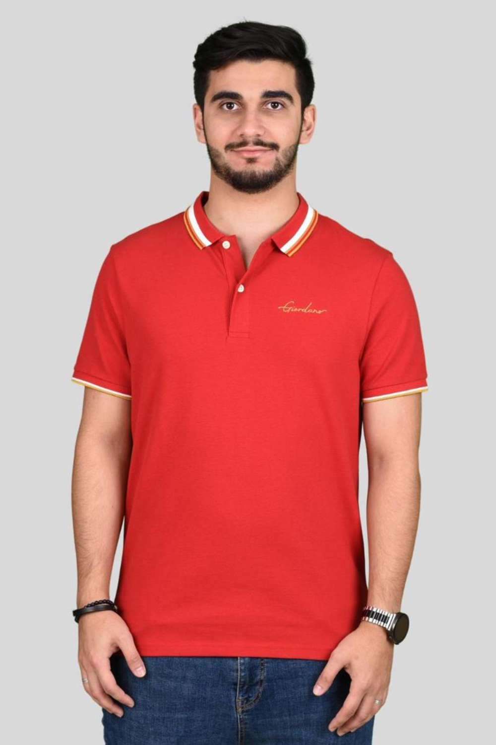 Giordano Mens Signature Red Polo | Odel.lk
