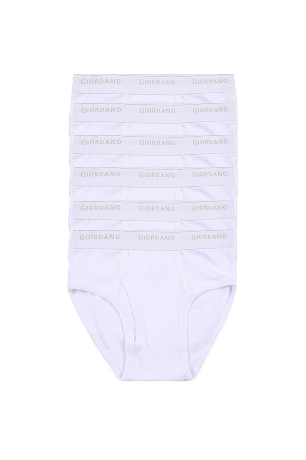 Giordano Men's Plain Cotton Solid Classic Brief (Six Pack) | Odel.lk
