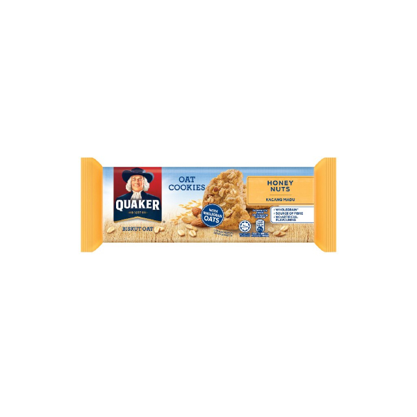 Quaker Oat Cookies Honey Nuts 108G | Glomark.lk