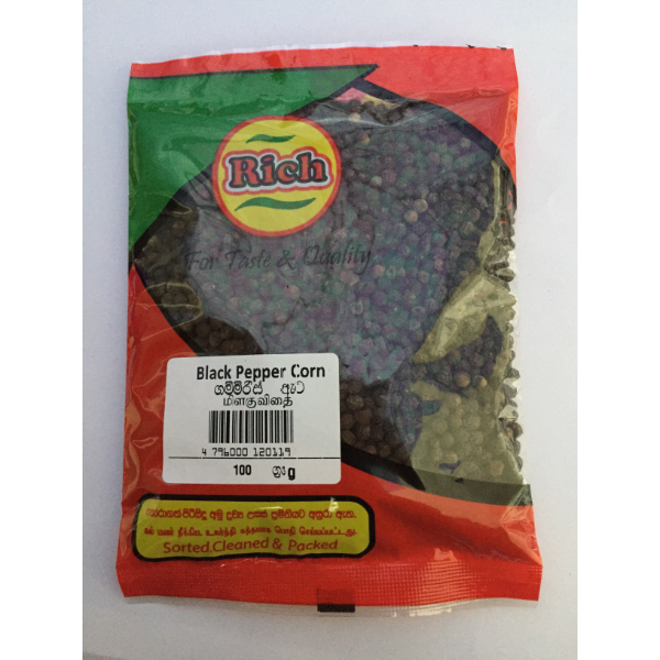Rich Black Pepper Corn 100G | Glomark.lk