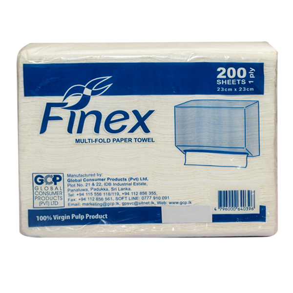 Finex Multifold Hand Towel 200S Glomark lk