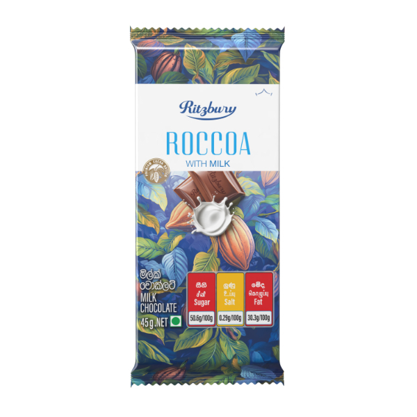 Ritzbury Roccoa Milk Chocolate 45G | Glomark.lk