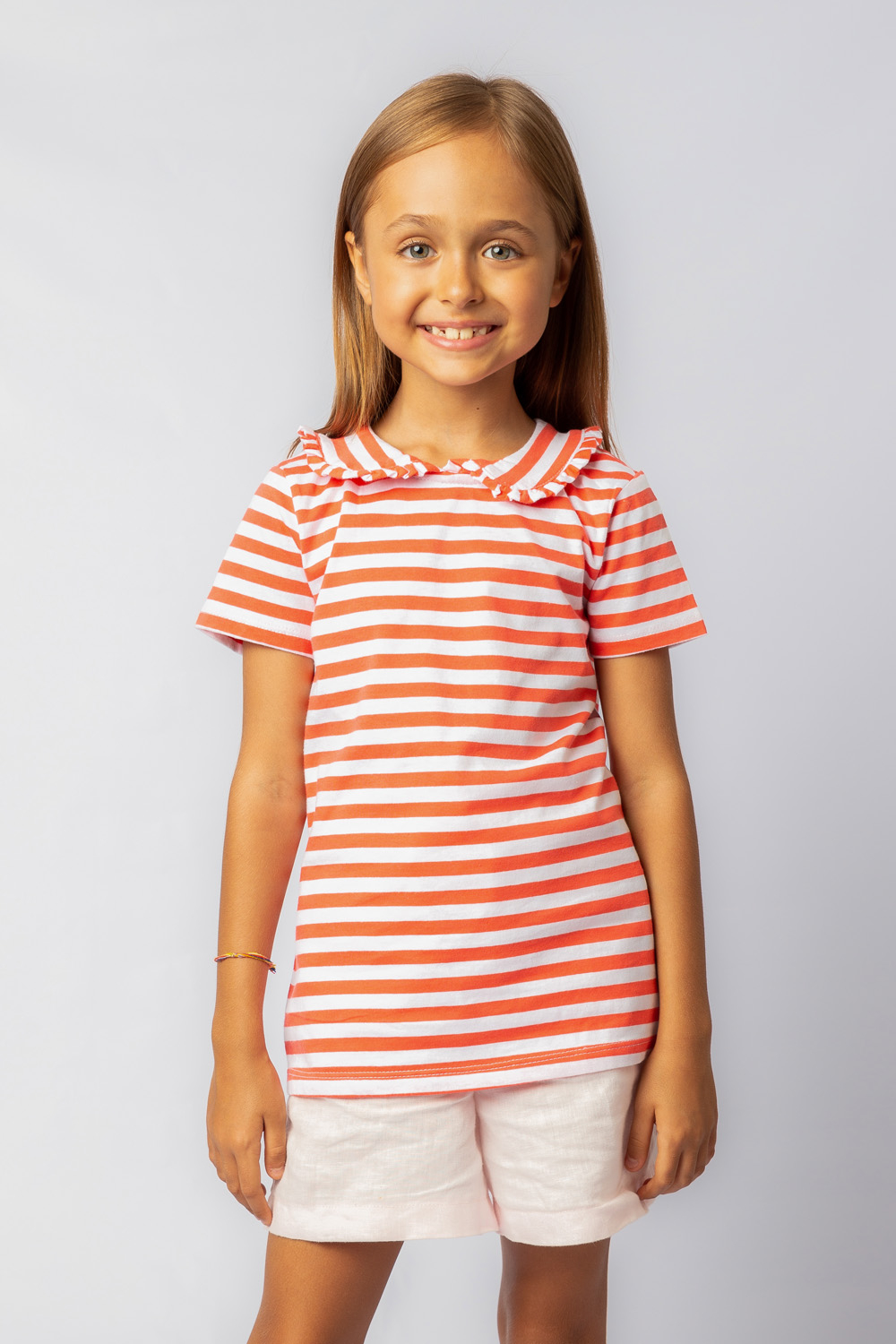 OVS Girls Orange Striped Polo | Odel.lk