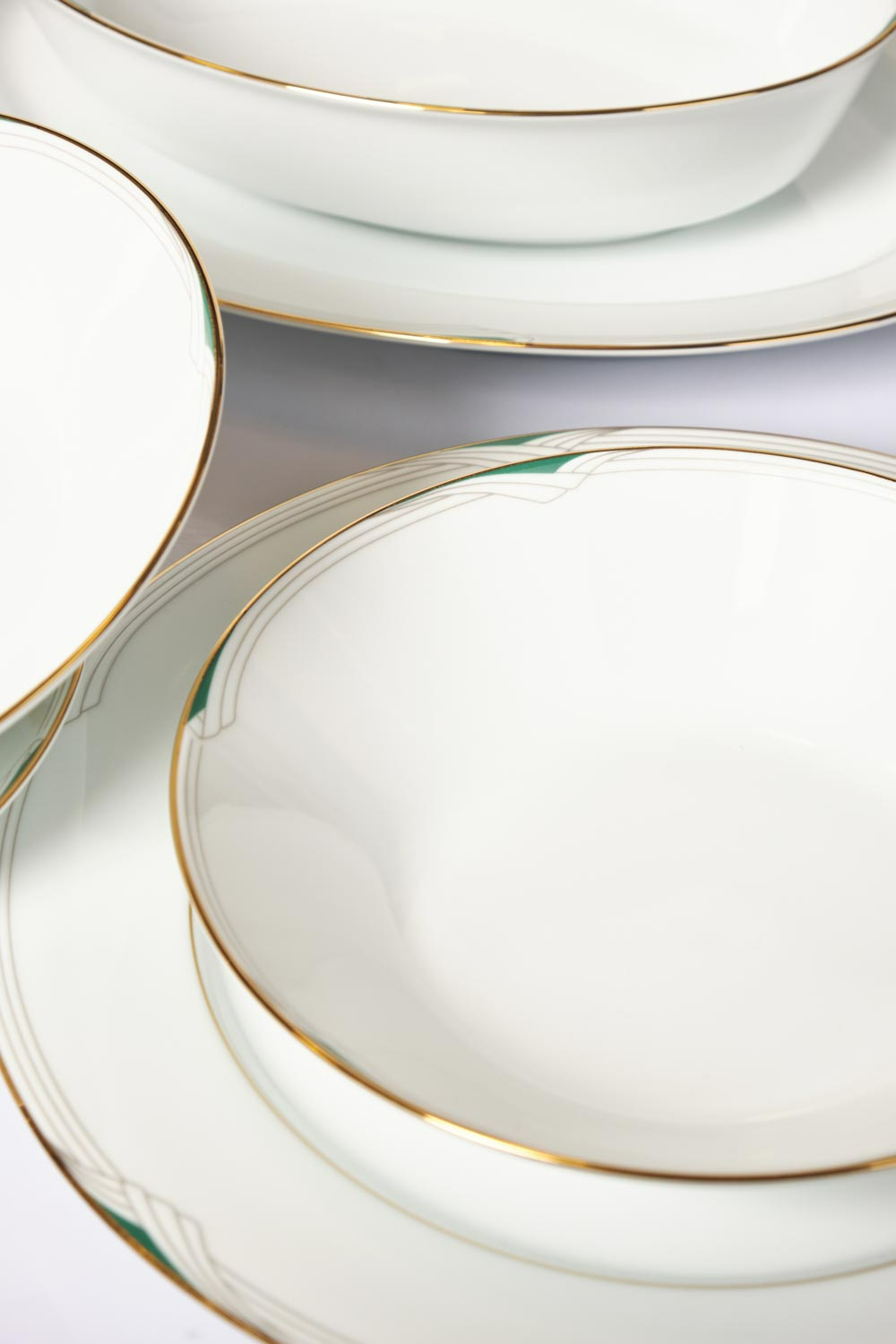 Noritake Gold Mark Green Diamond 12 Pcs Ceramic Dinner Set Z1214 | Odel.lk