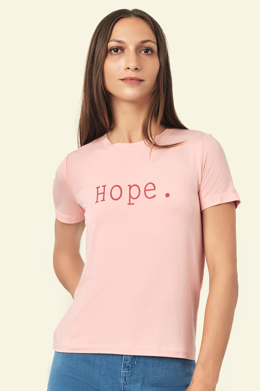 Odel Pink Slogan Printed Basic Tshirt | Odel.lk