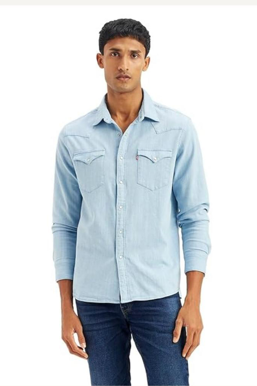 Levi's Men's Solid Slim Fit Denim Shirt | Odel.lk