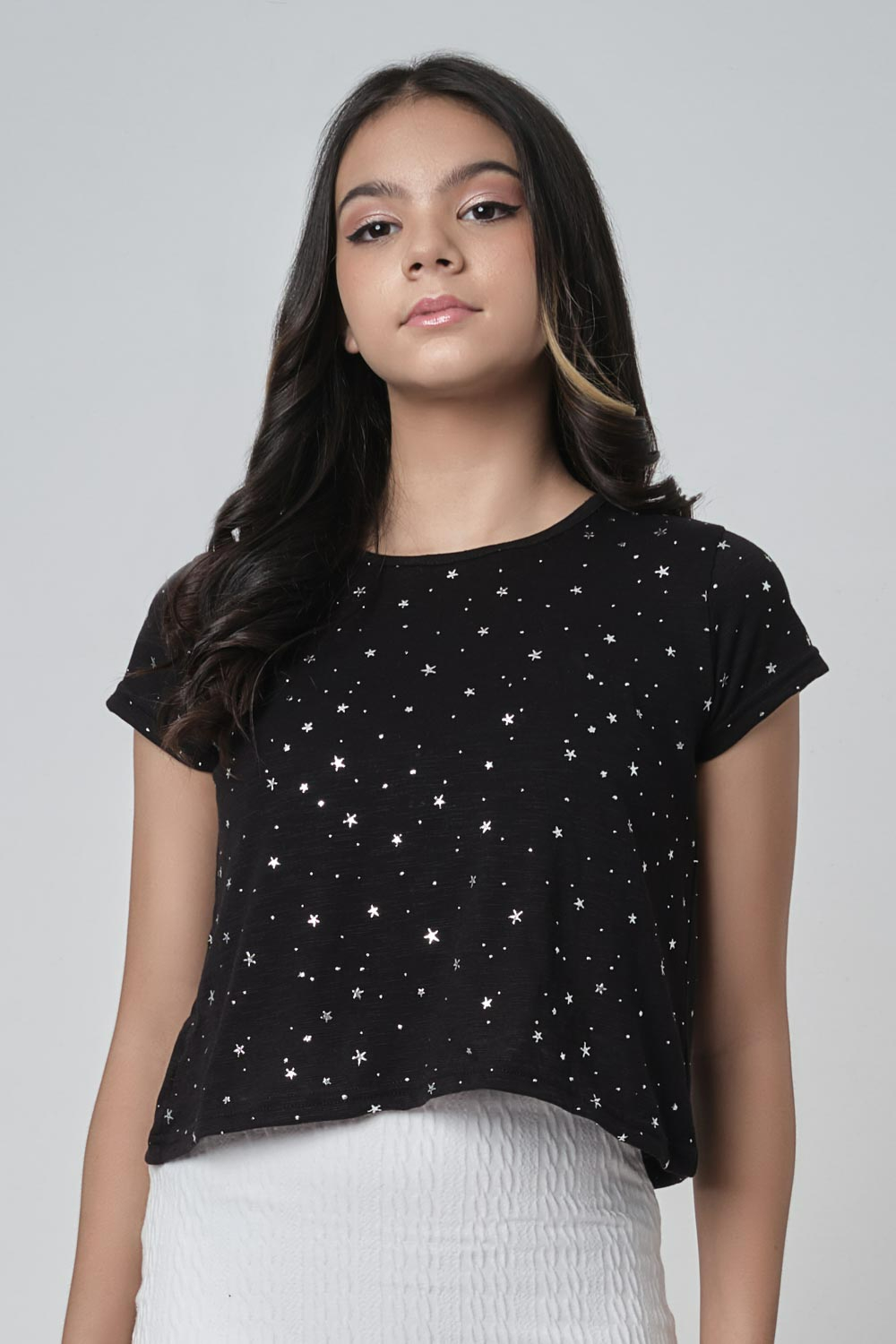 Biconic Black Studded Back Open Crop Top | Odel.lk