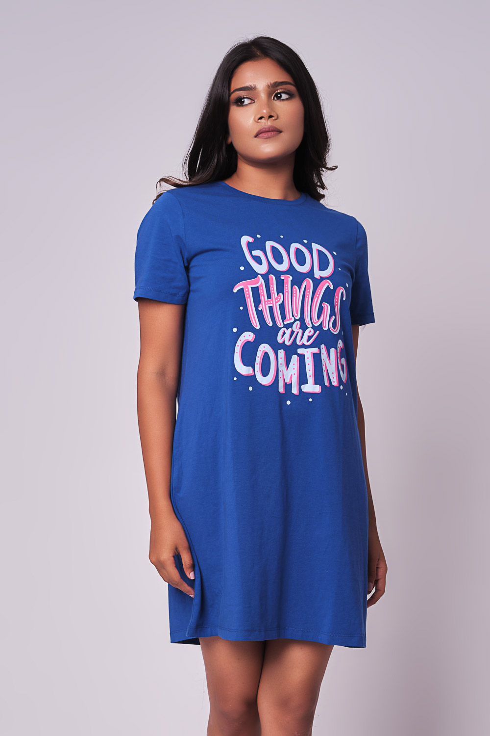 Odel Cotton Blue Night Shirt | Odel.lk