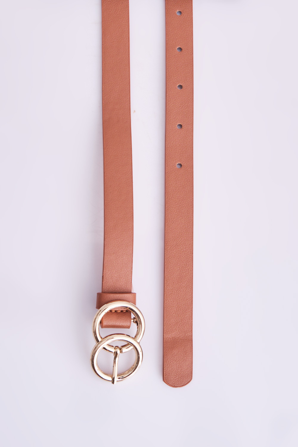 Backstage Dark Brown Double Ring Buckle Detailed Belts | Odel.lk