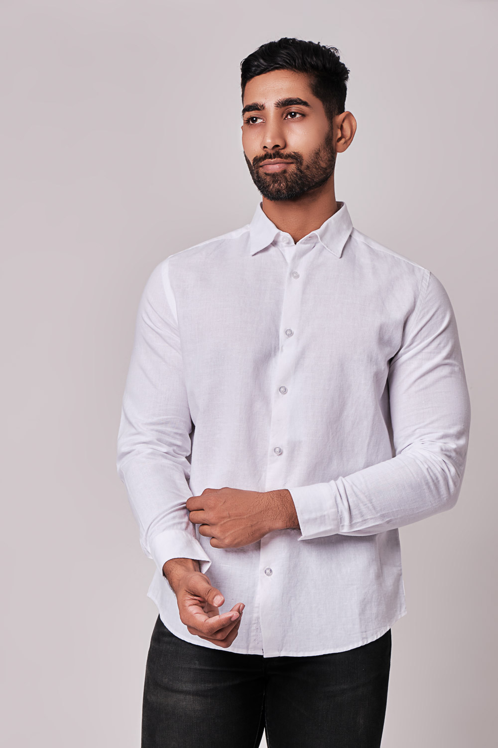 Premium Solid Linen Long Sleeve Shirt | Odel.lk