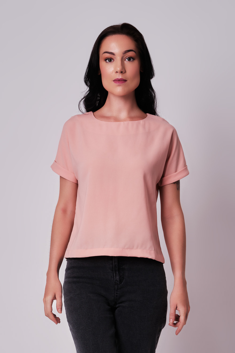 Odel Pink Bell Sleeve Basic Top | Odel.lk