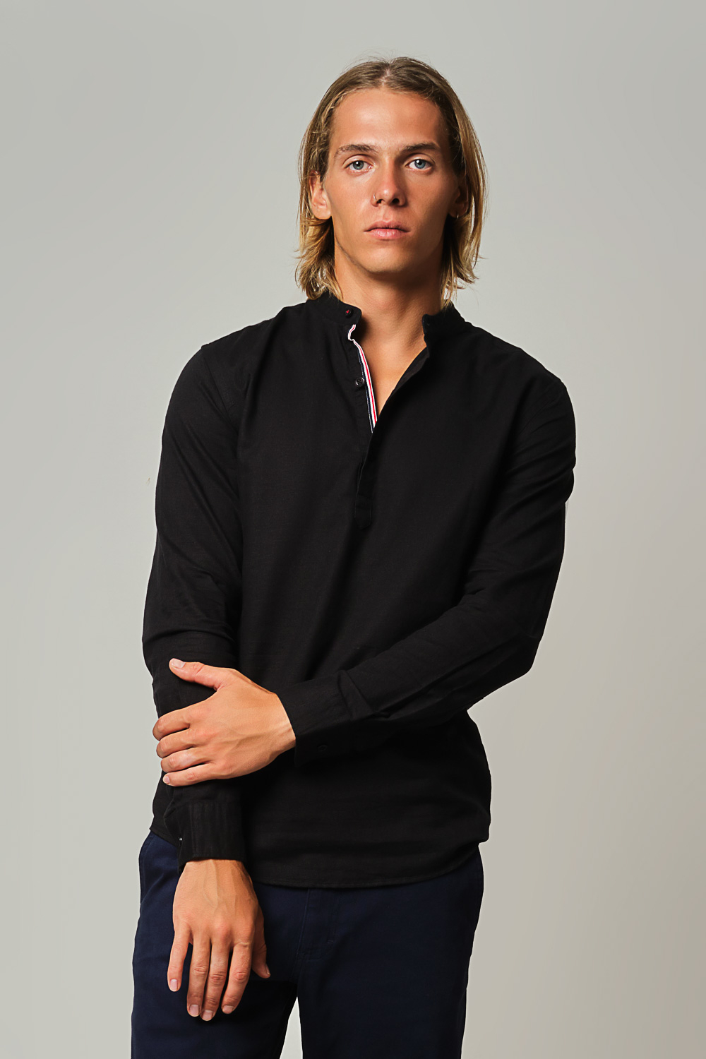 Premium Solid Linen Long Sleeve Shirt | Odel.lk