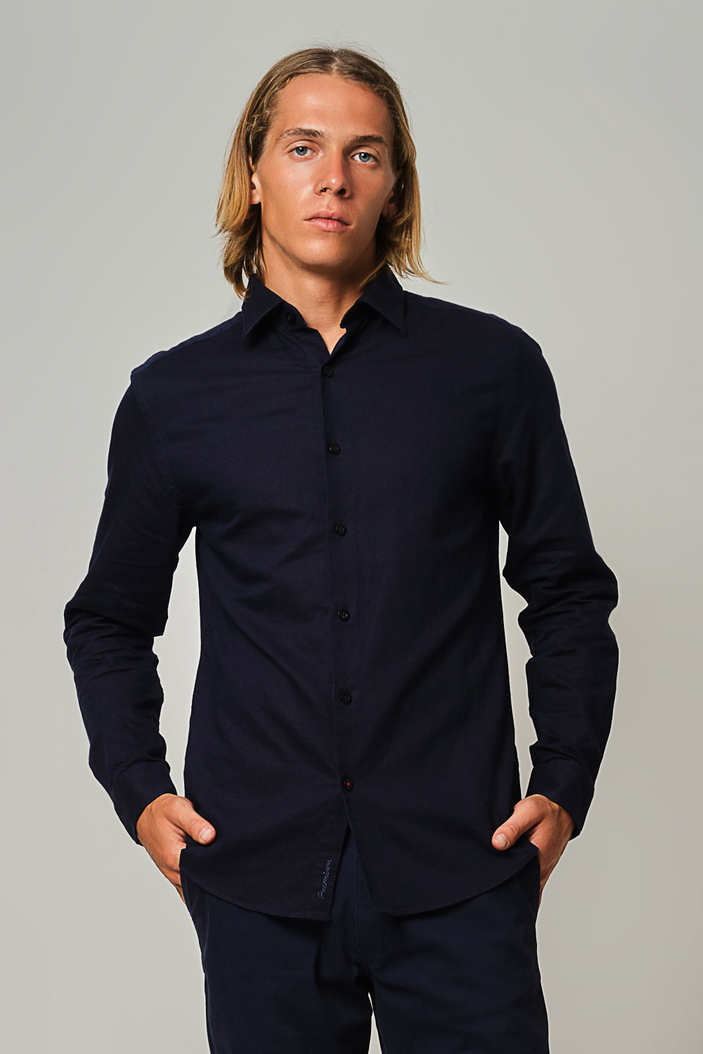 Premium Solid Linen Long Sleeve Shirt | Odel.lk