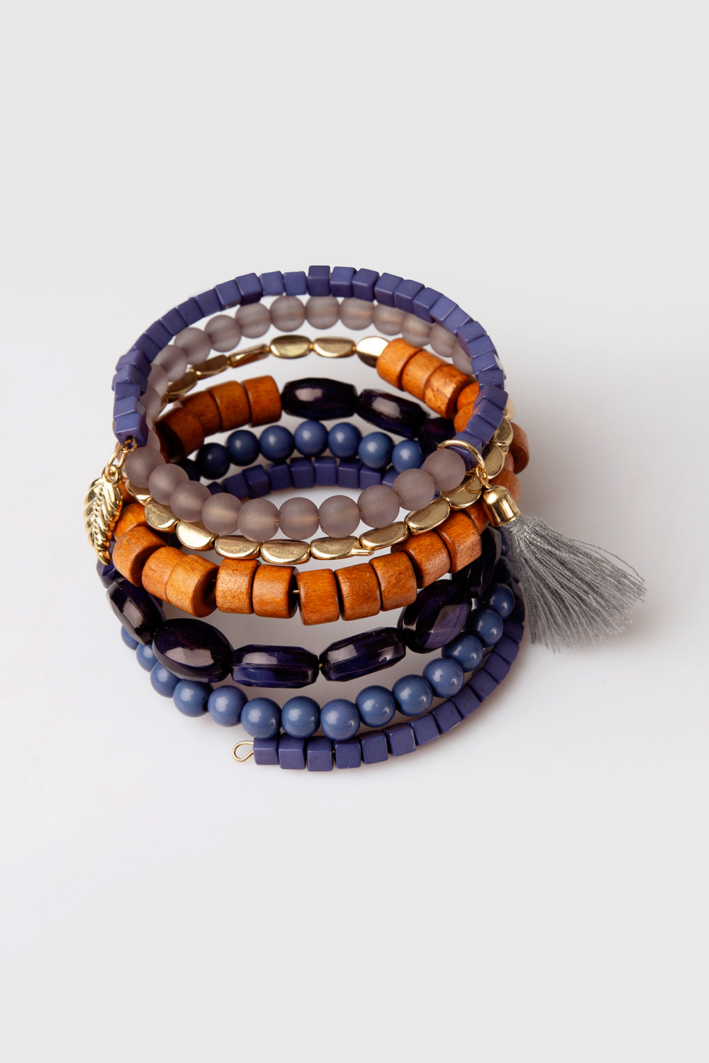 Backstage Blue Bead Detailed Bracelets | Odel.lk