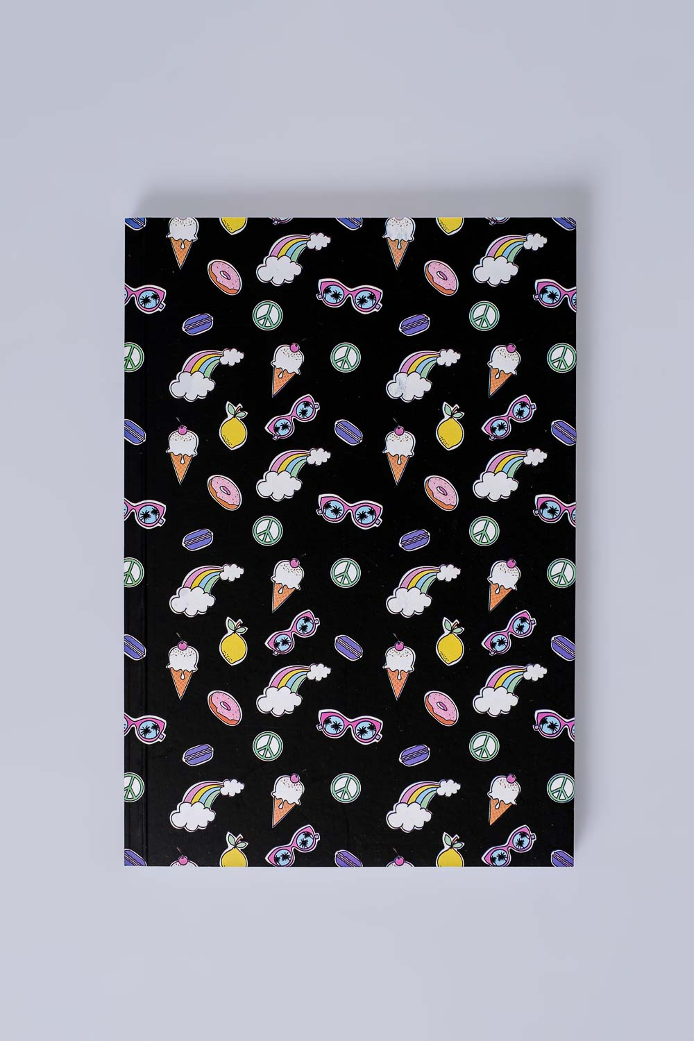 Backstage Black Based Pop Art Print A5 Soft Cover Notebooks | Odel.lk