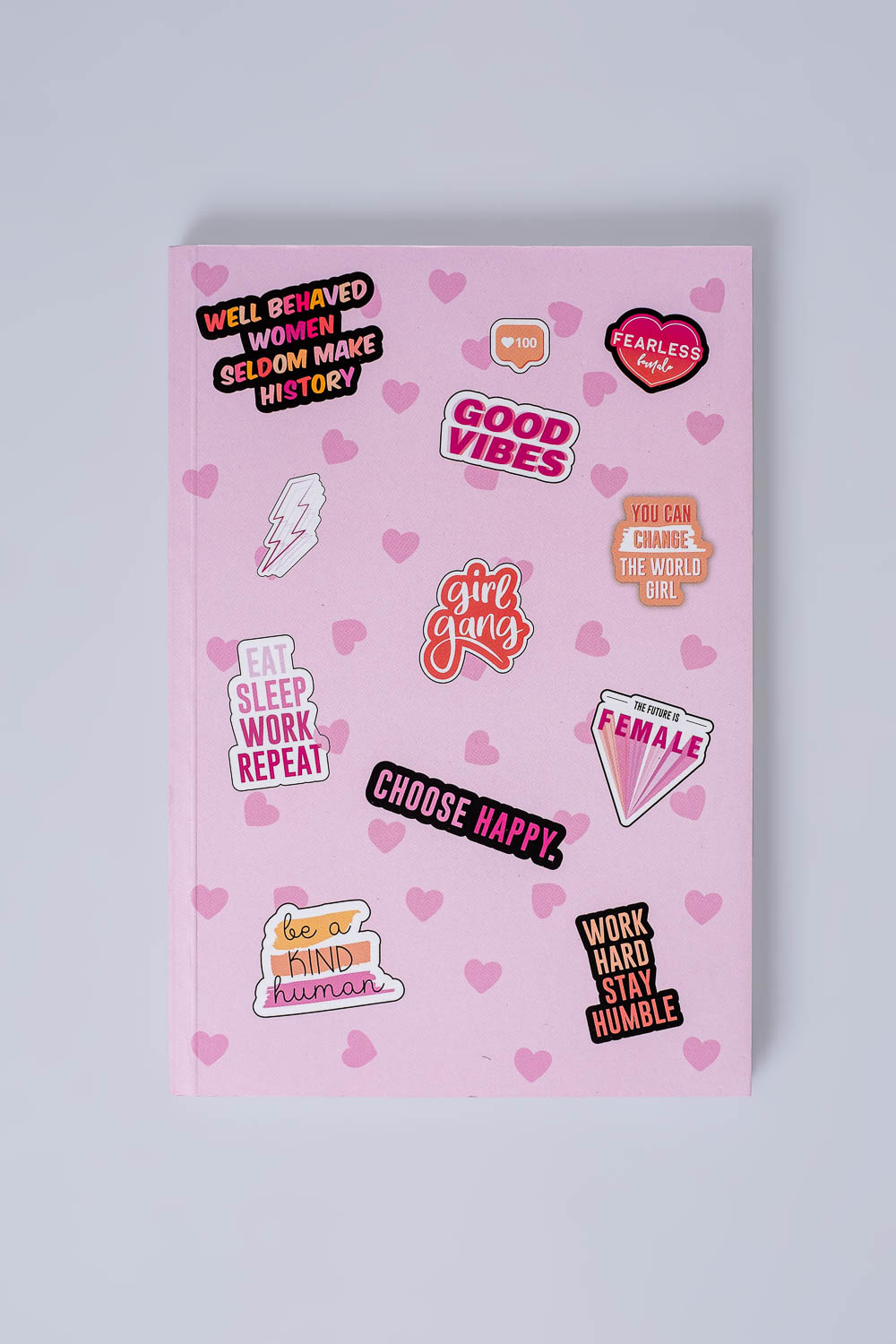 Backstage Pink Print A5 Soft Cover Notebooks | Odel.lk