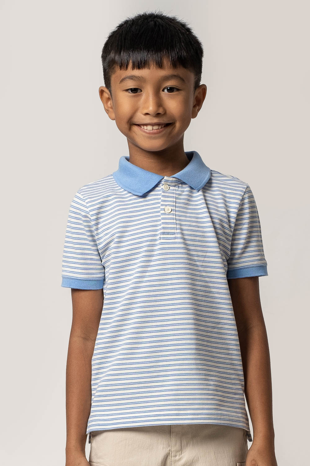 Buff & Blu Boys Stripe Aop Polos | Odel.lk