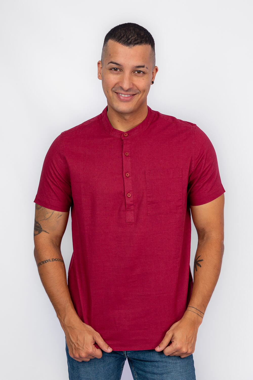 Cotton Collection Maroon Shirt By Coco | Odel.lk