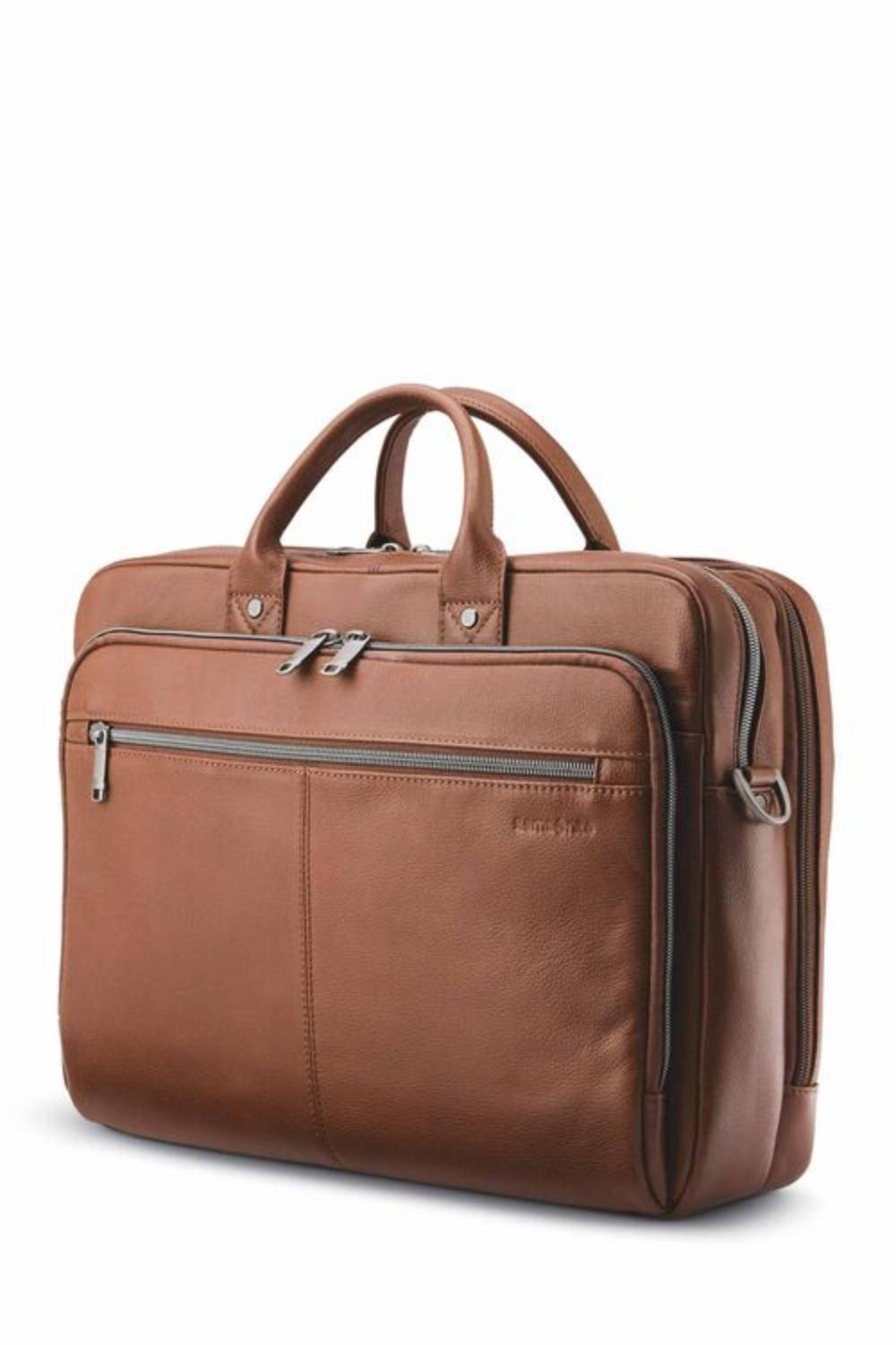 Samsonite Classic Leather Brown Briefcase | Odel.lk