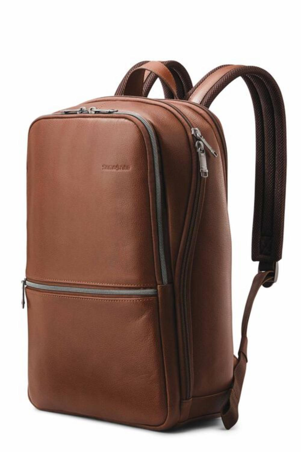 Samsonite Classic Leather Brown Backpack | Odel.lk