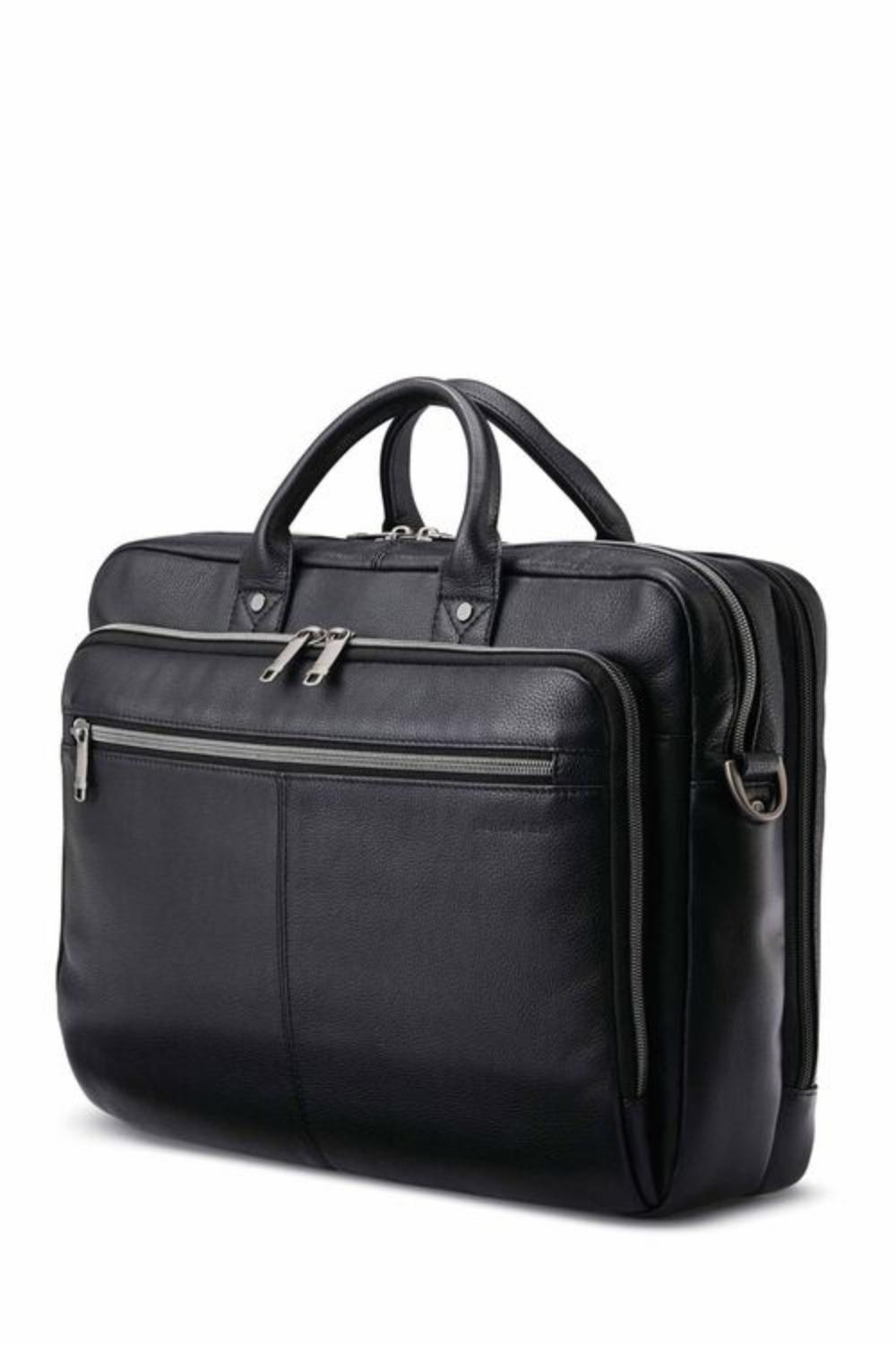 Samsonite Classic Leather Black Briefcase | Odel.lk