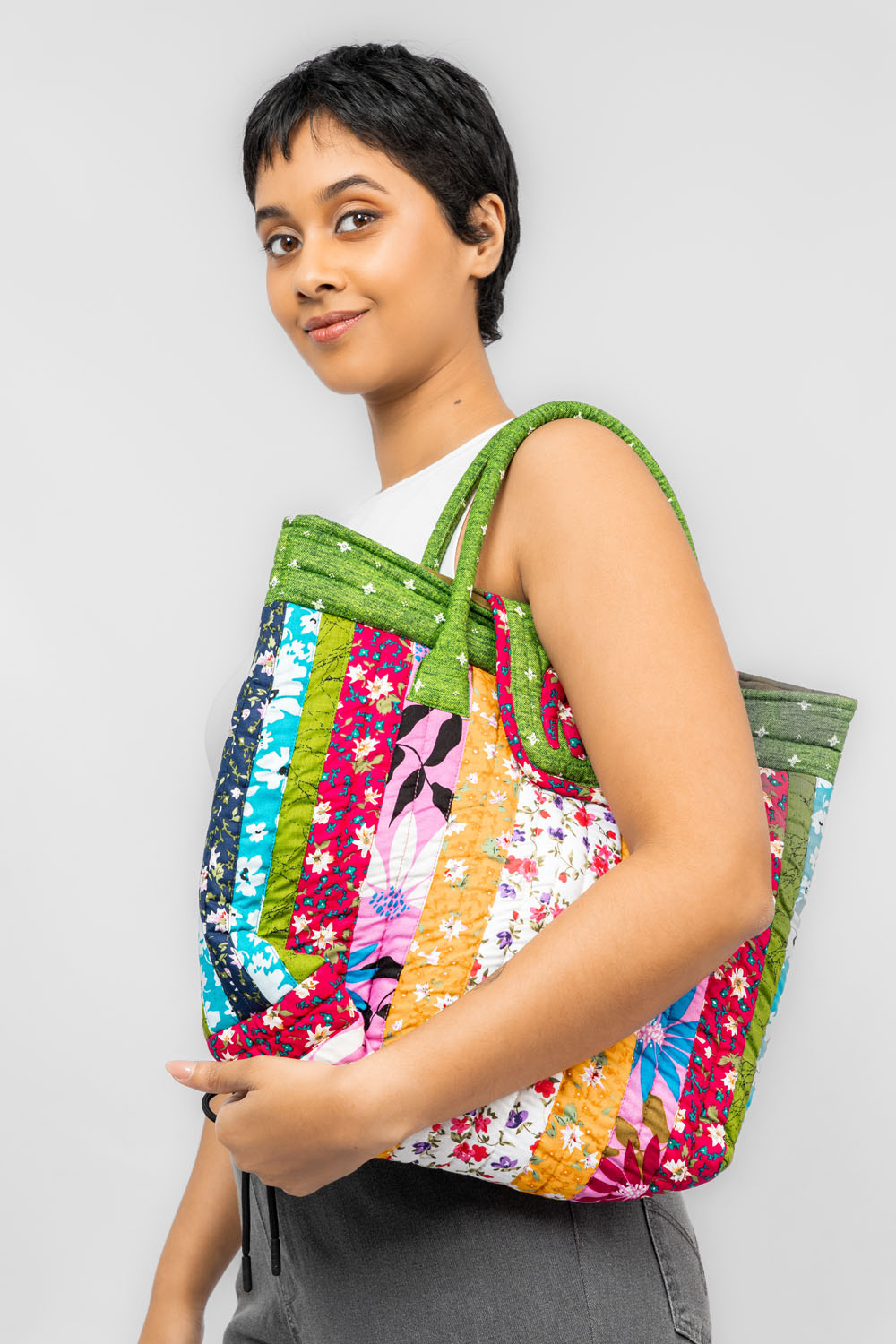 Luv Sl Bag Floral Design Ele Wth Small Handle Mult | Odel.lk