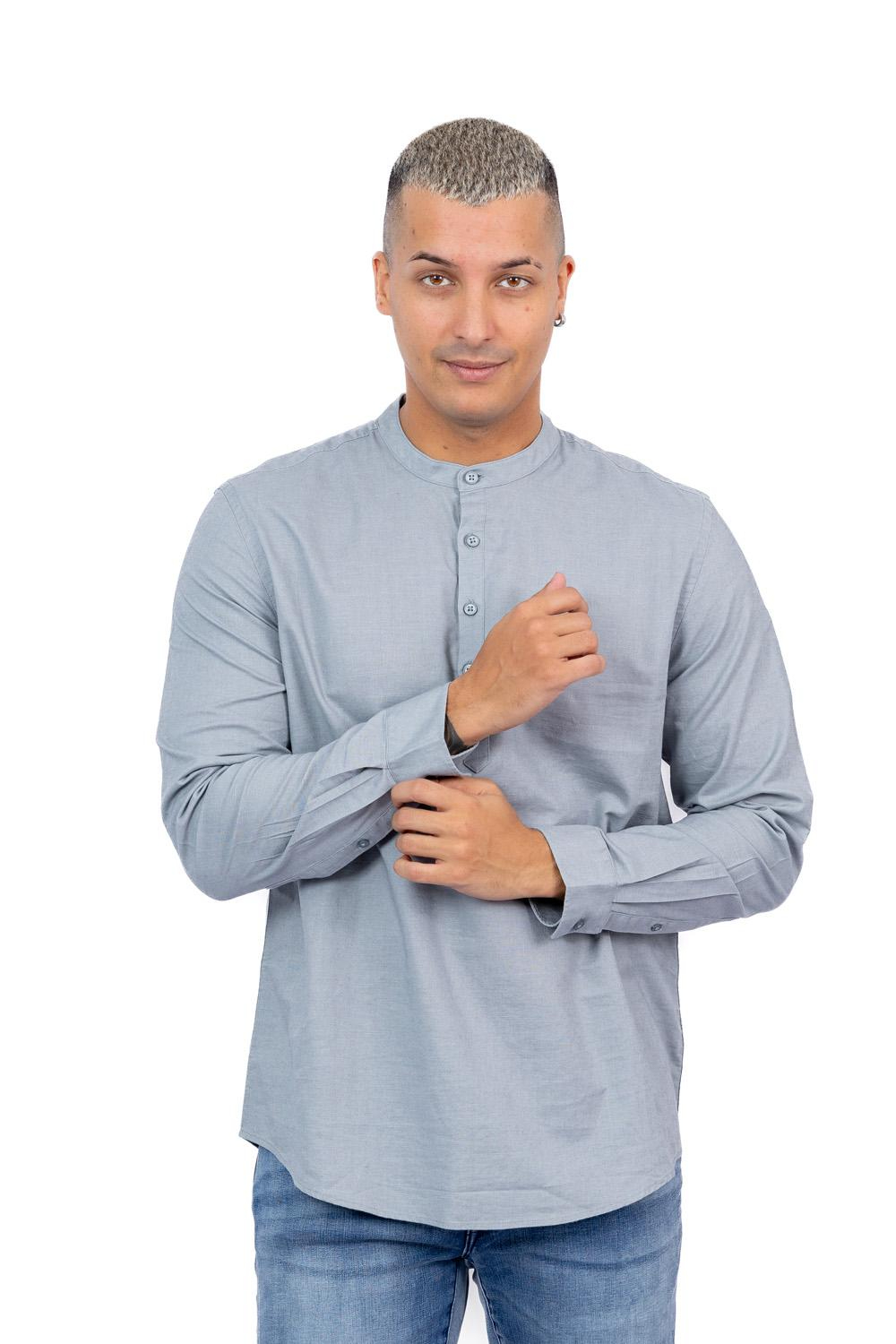 Cotton Collection Dusty Blue Shirt By Coco | Odel.lk