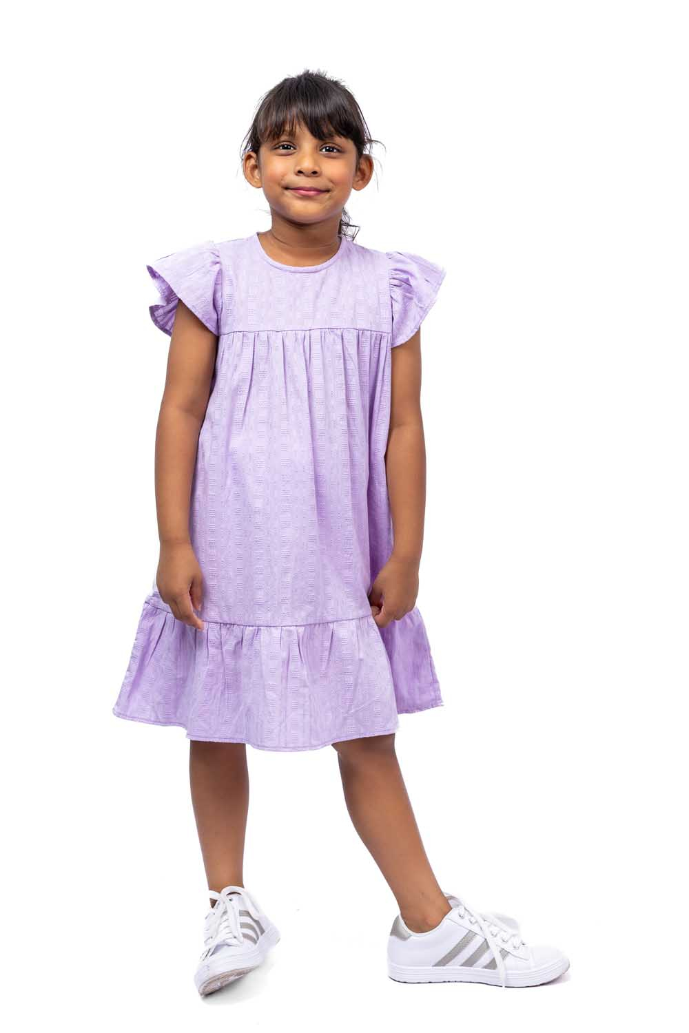 Cotton collection Purple Kids Girls Dress | Odel.lk