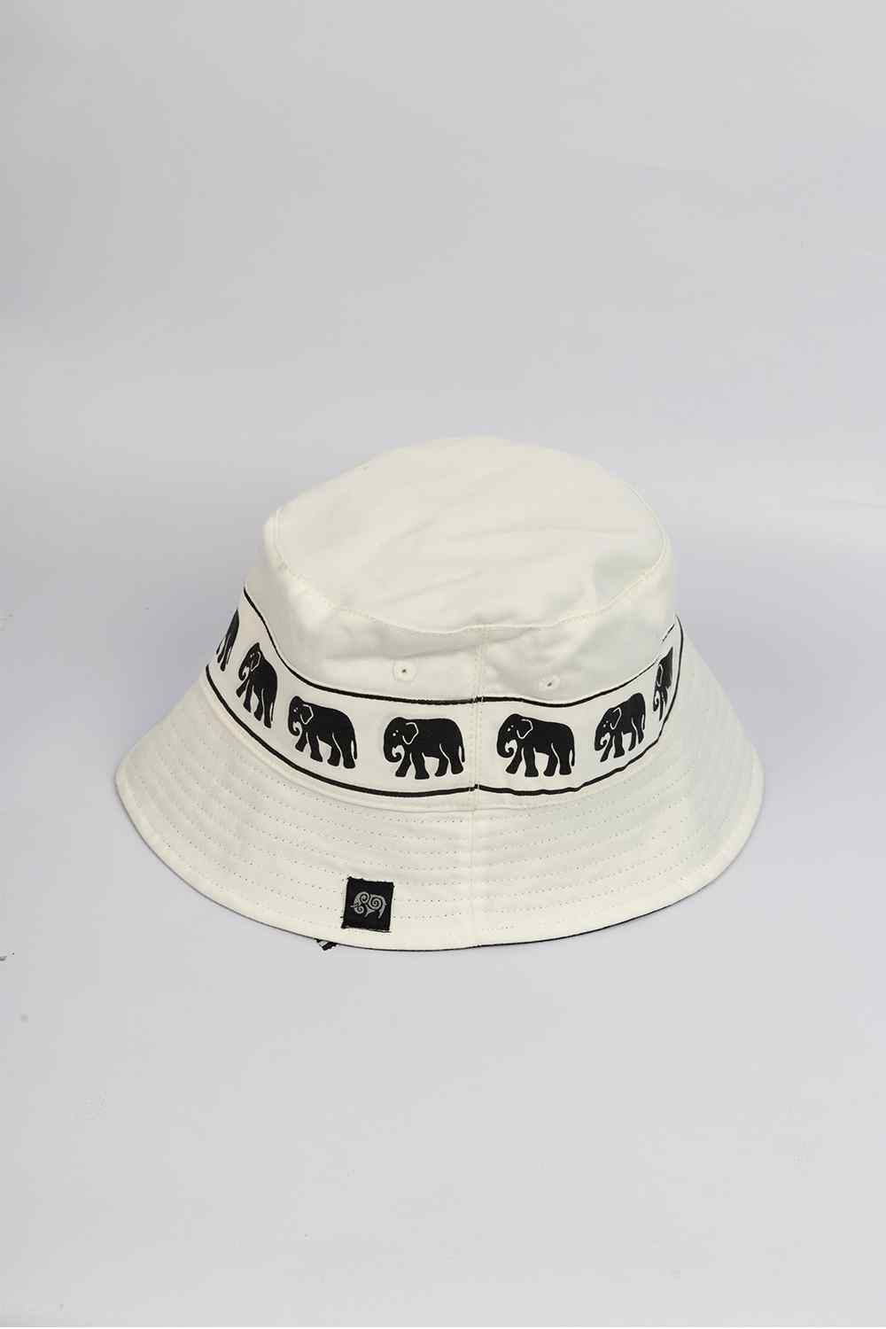 Luv Sl Unisex Reversible-Elephant Line Black/White Hats | Odel.lk
