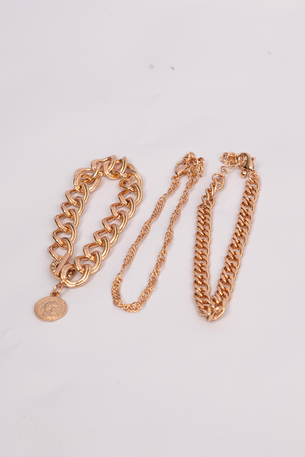Backstage Rose Gold Set Of Bracelets | Odel.lk