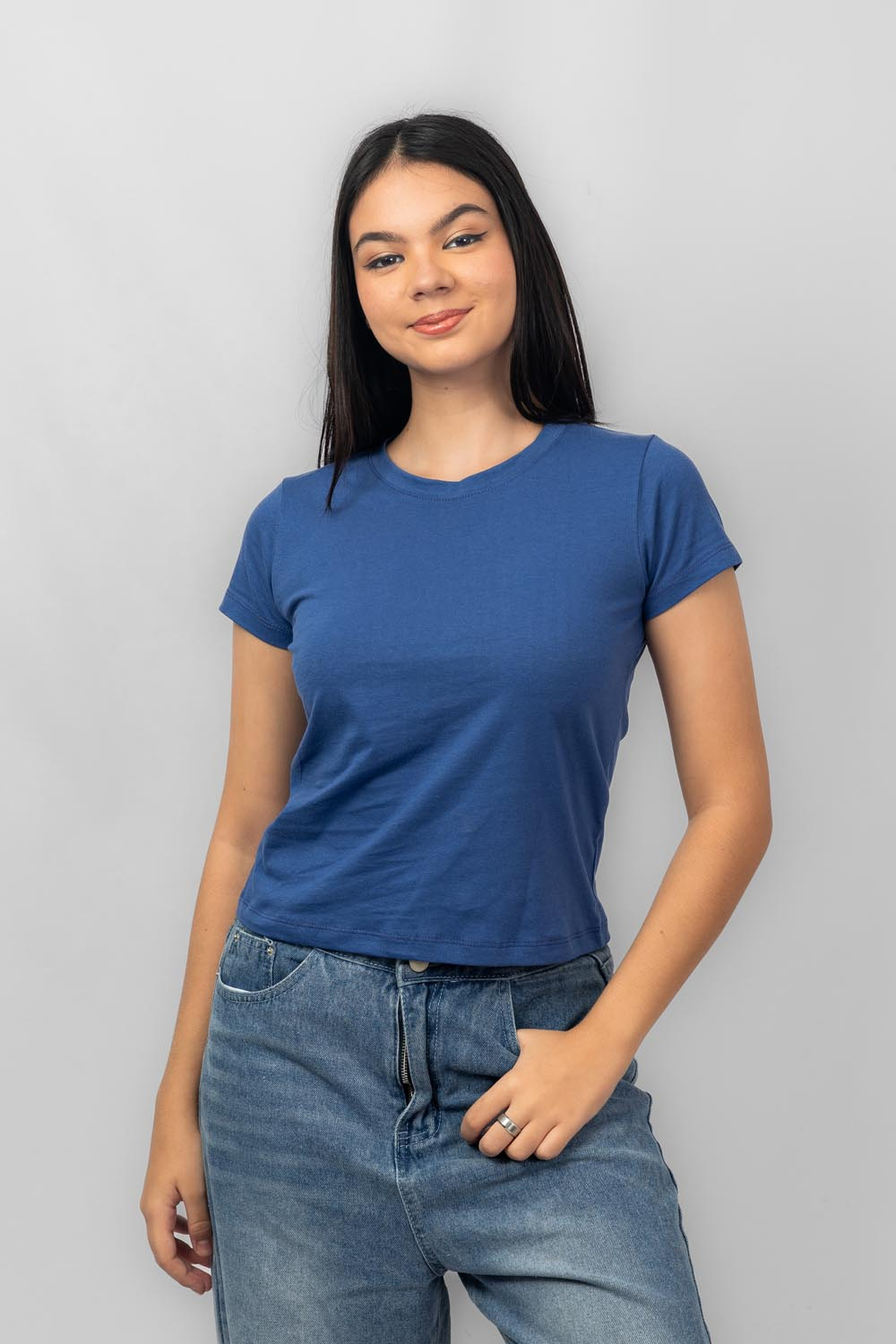 Biconic Dull Navy Short Sleeve Basic Regular Tshirt | Odel.lk