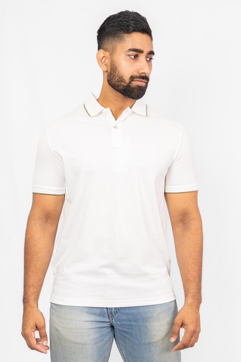 Premium White Solid Polo | Odel.lk