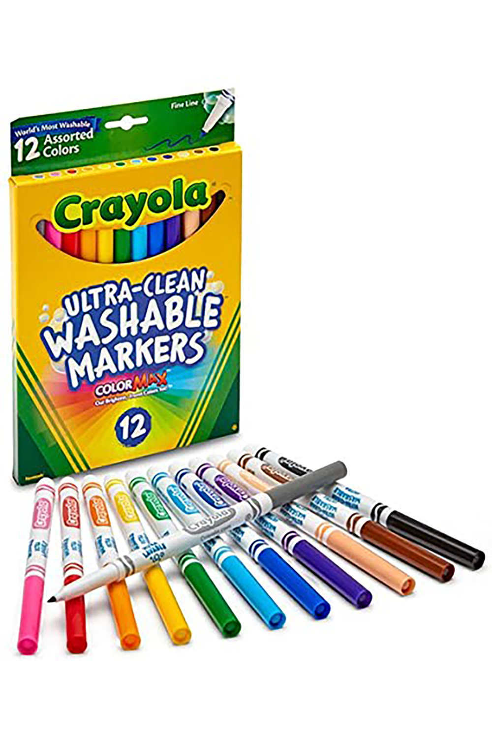 Crayola 12 Colors Fine Line Ultra Clean Washable Marker | Odel.lk