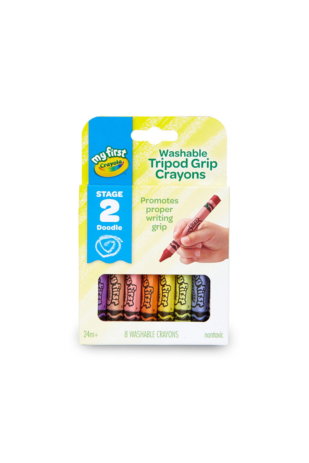 Crayola Young Kids 8ct Washable Tripod Grip Crayons | Odel.lk