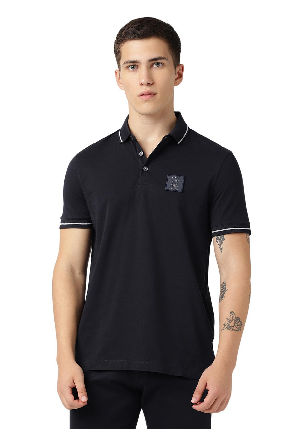 Armani Exchange Men's Embroidered Logo Badge Polo | Odel.lk