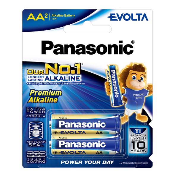 Panasonic Evolta Premium Alkaline AA Battery 2 PCS MySoftlogic.lk
