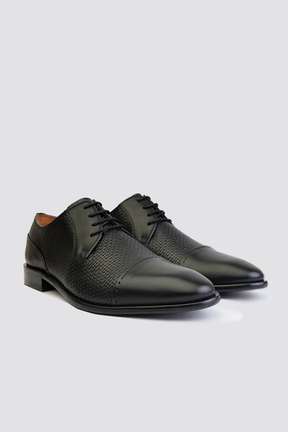 Language Marchio Men's Black Crust Leather Shoes | Odel.lk