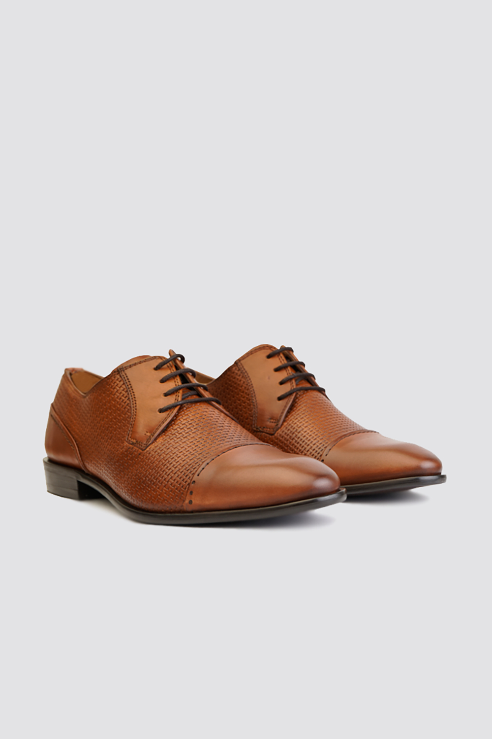 Language Marchio Men's Tan Crust Leather Shoes | Odel.lk