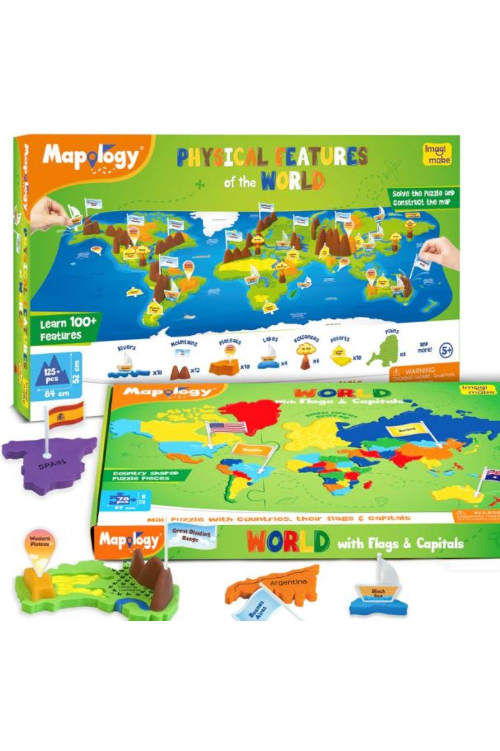 Imagi Make Mapology Physical Map - World | Odel.lk