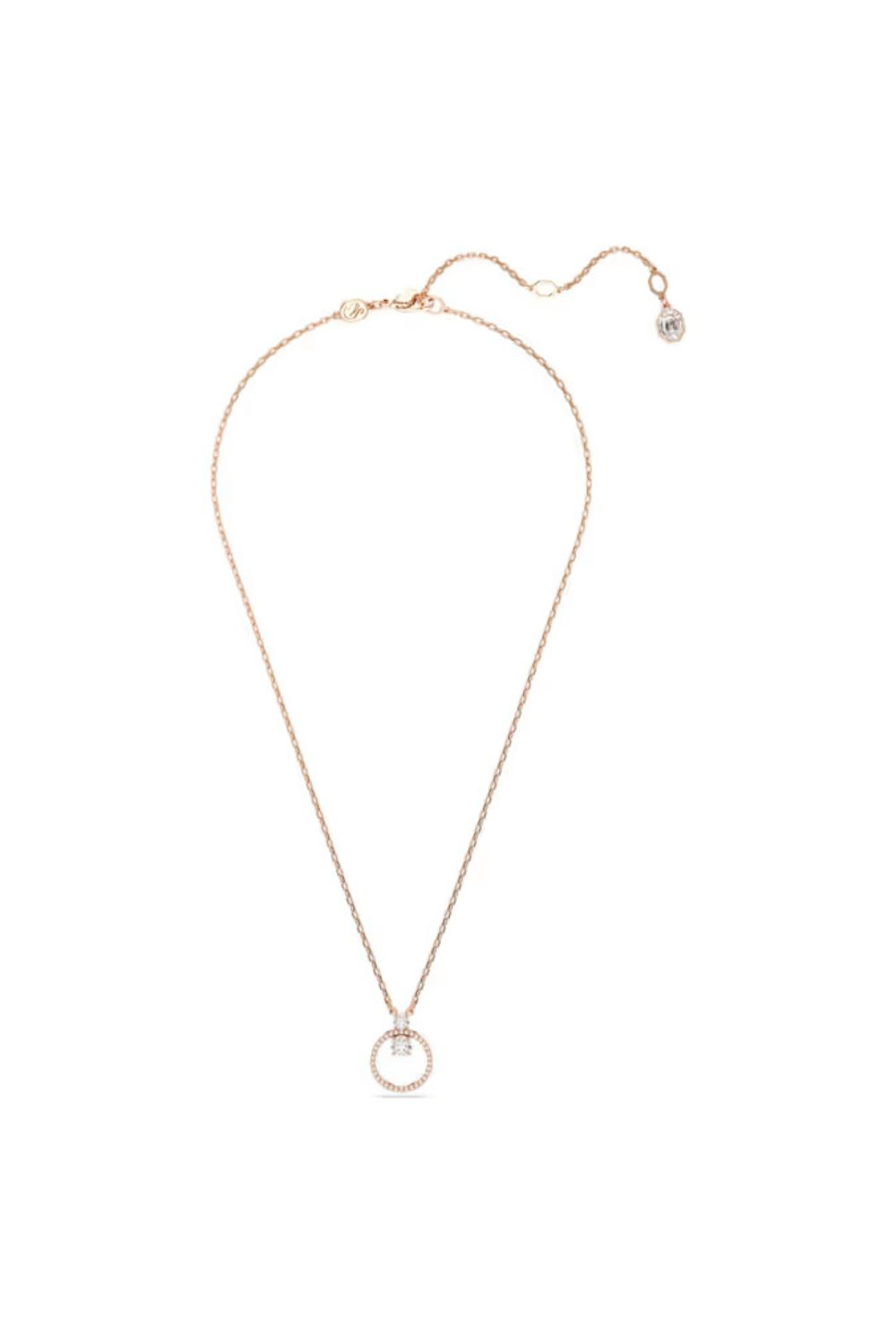 Swarovski Constella Round Cut Rose gold-tone Plated Pendant | Odel.lk