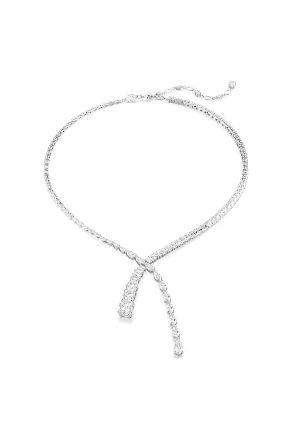 Swarovski Matrix Y Rhodium Plated Necklace | Odel.lk