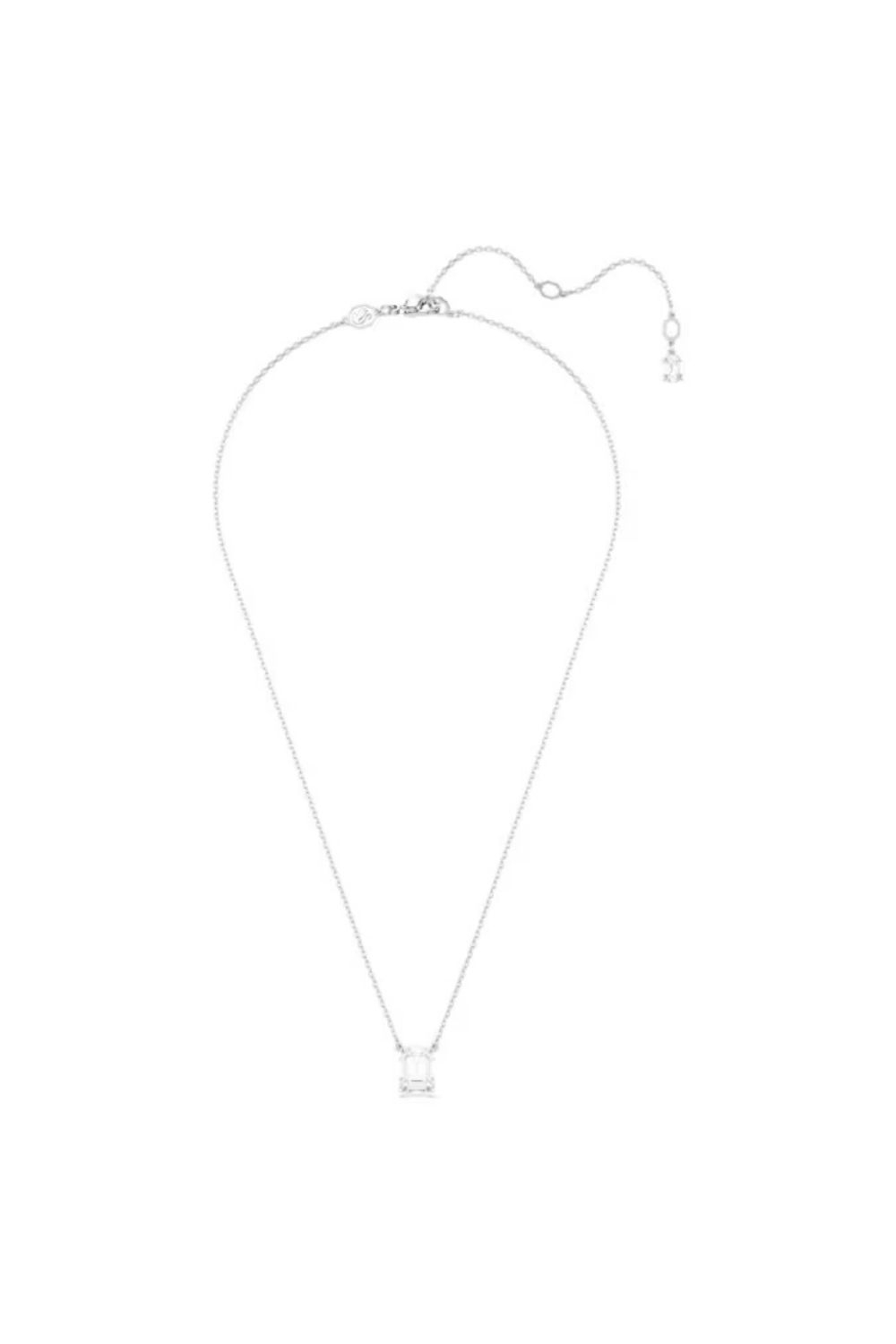 Swarovski Stilla Octagon Cut Rhodium Plated Pendant | Odel.lk