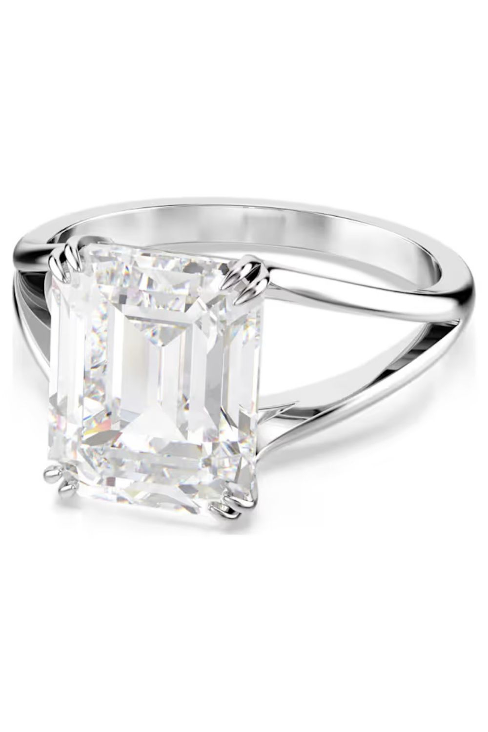 Swarovski Stilla Octagon Cut Rhodium plated Cocktail Ring | Odel.lk