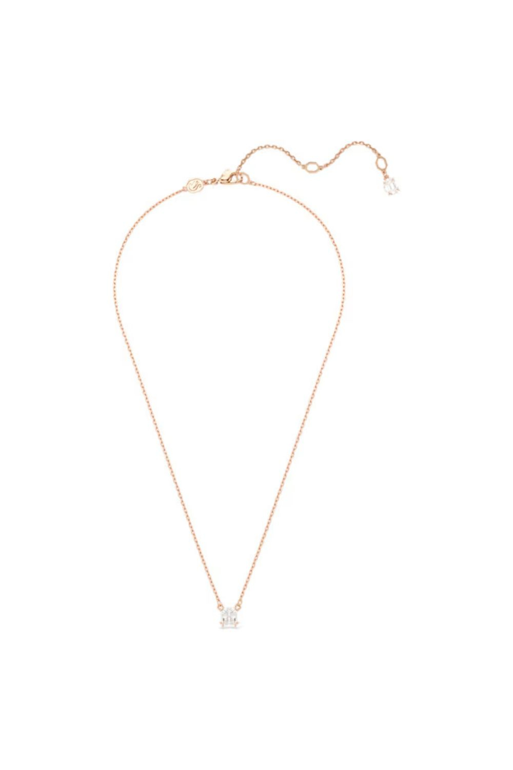 Swarovski Stilla Attract Square Cut Rose gold-tone Plated Pendant | Odel.lk