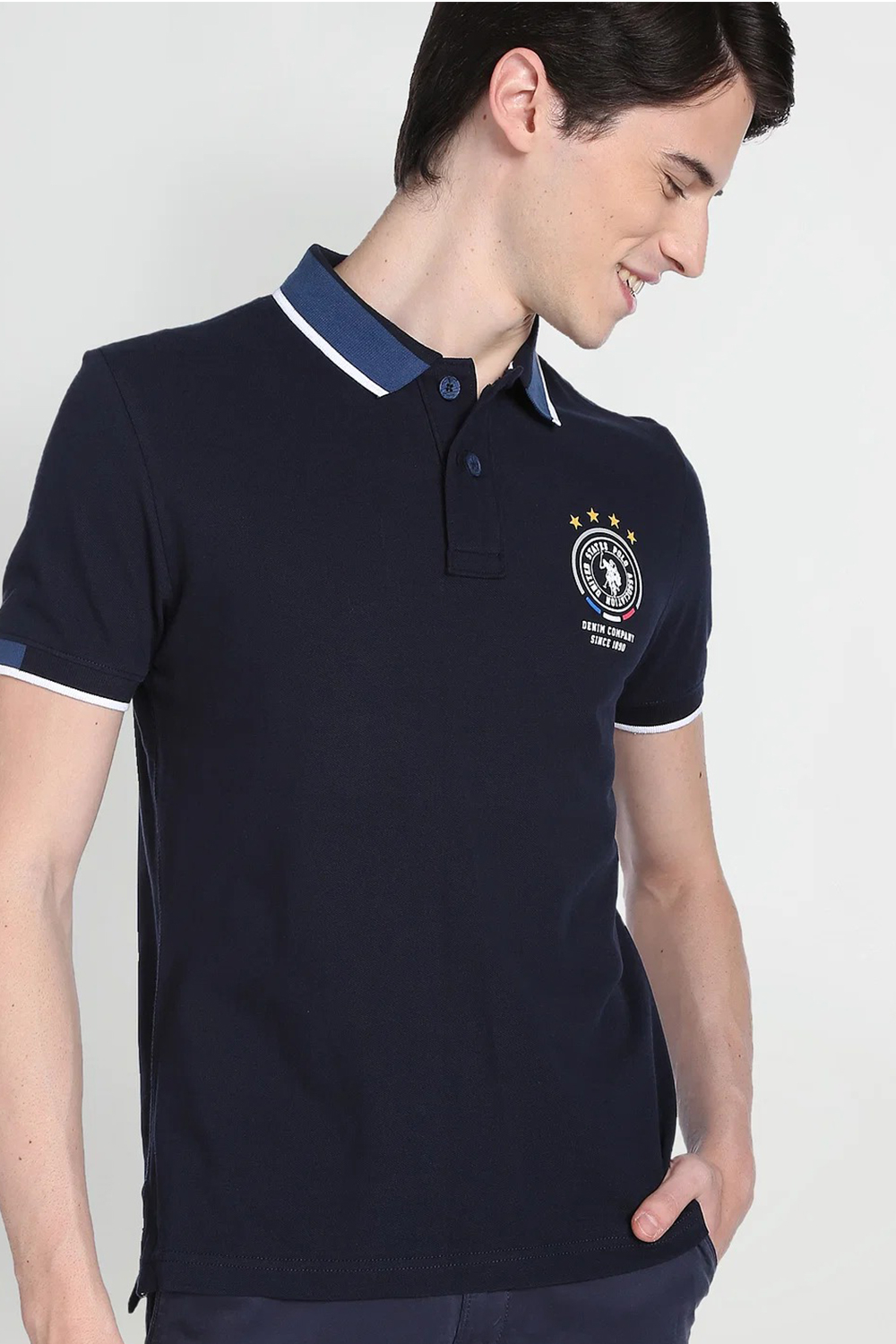Us Polo Udtsh1265 Mens Polo T Shirtscircular Hd Print | Odel.lk