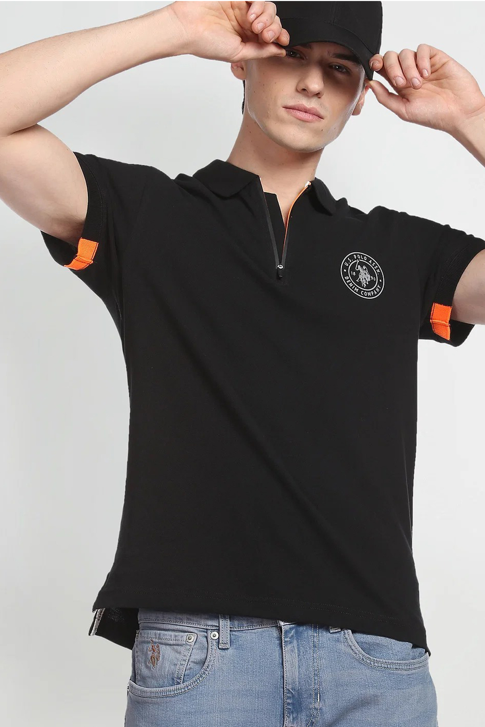 Us Polo Udtsh1347 Mens Polo T Shirtscircular Hd Print | Odel.lk